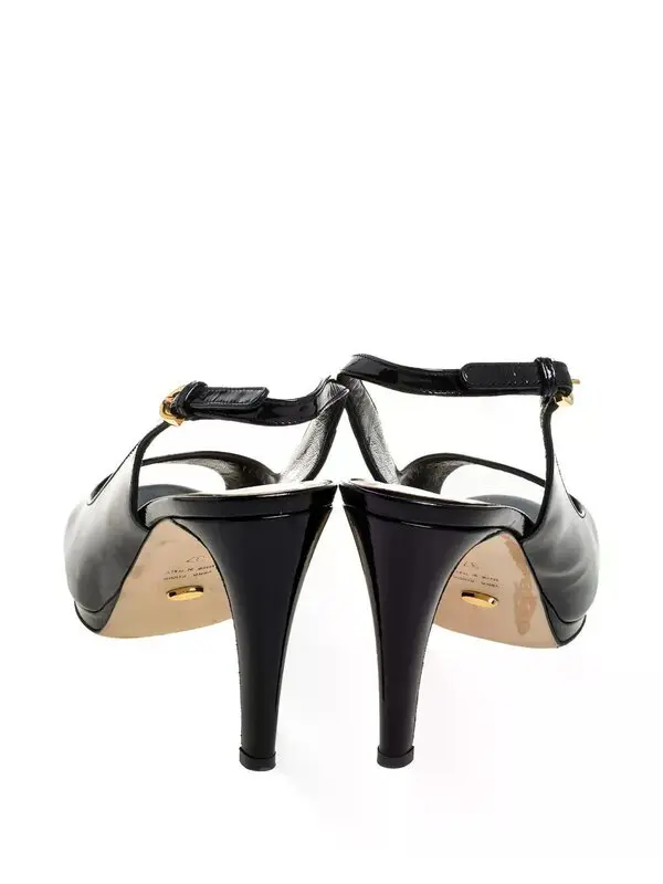 SERGIO ROSSI 95mm Leather Slingback Sandals