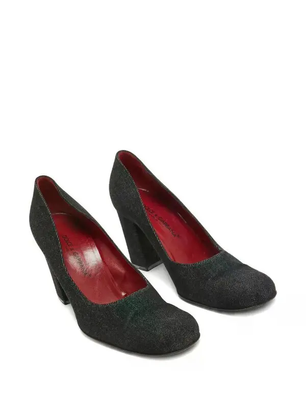 Dolce & Gabbana 95mm Leather Block-heel Pumps