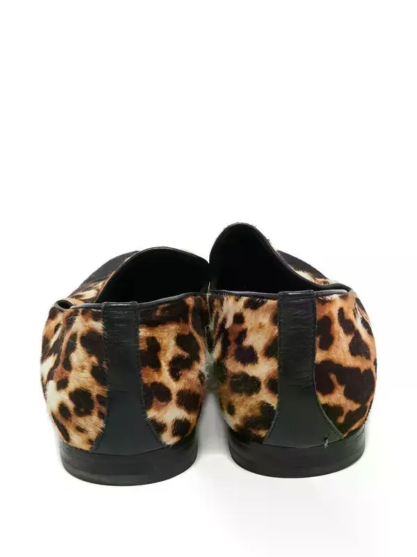 JIMMY CHOO Leopard-print Loafers - Brown | Editorialist display picture 1