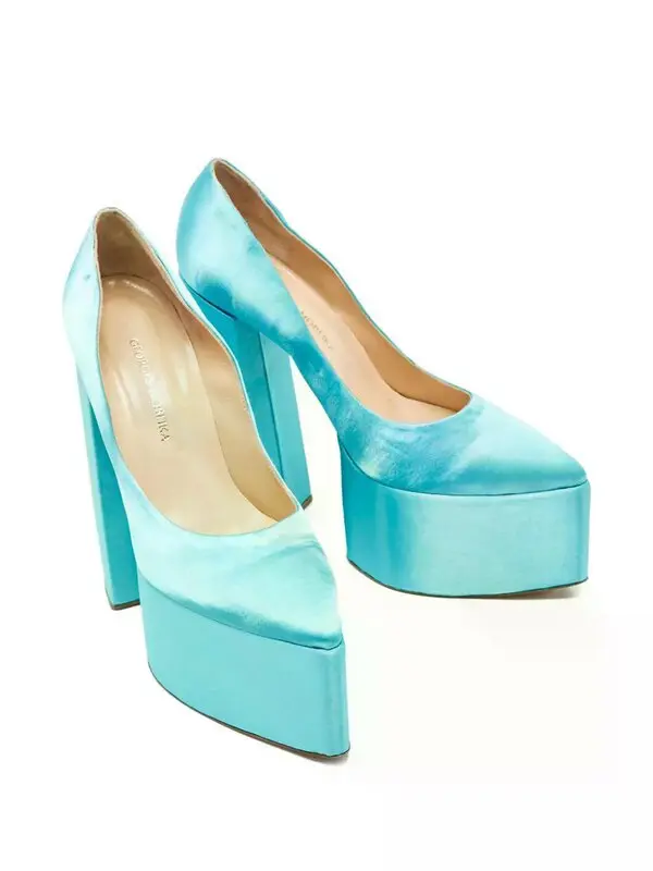 GEORGES HOBEIKA 160mm Platform Satin Pumps