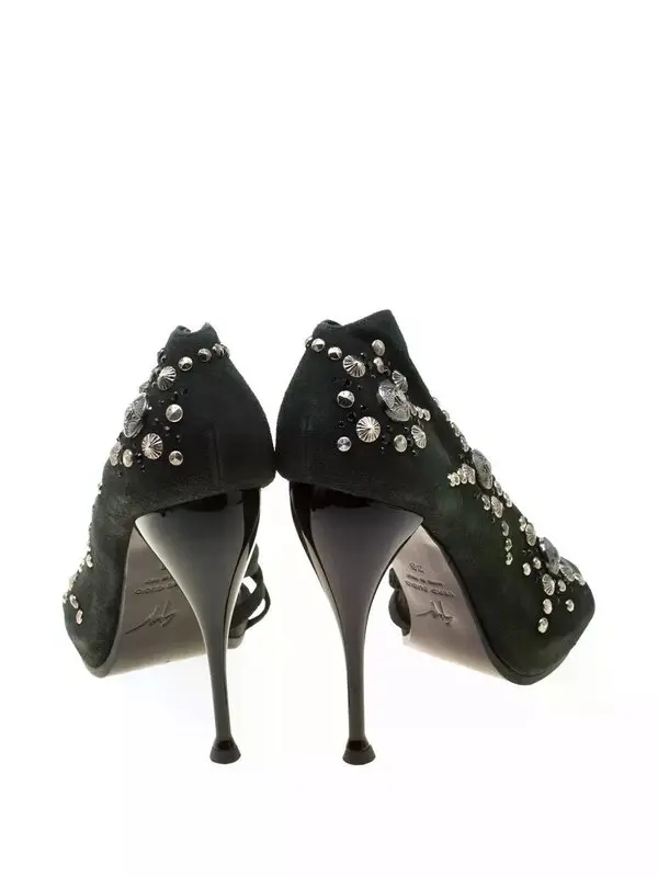 GIUSEPPE ZANOTTI 120mm Suede Stud-embellished Sandals