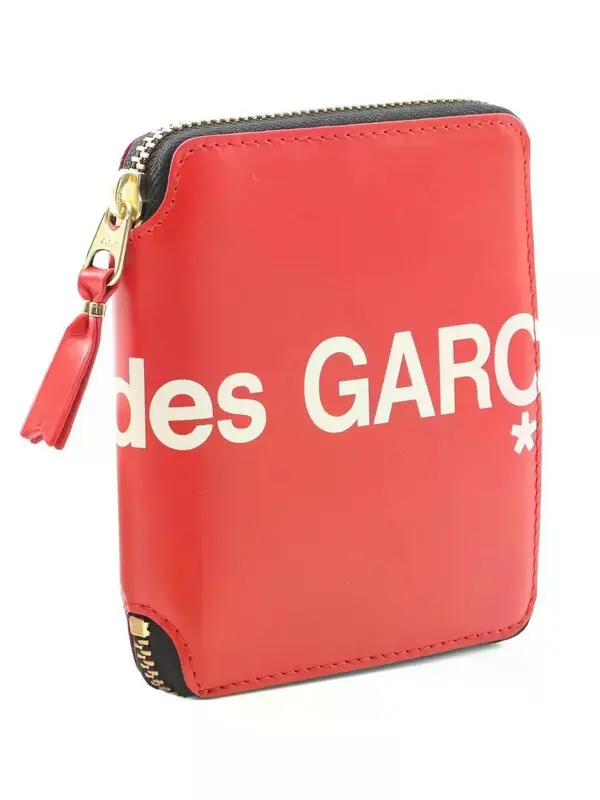 Comme Des Garçons 2020s Logo Zipper Leather Wallet - Red