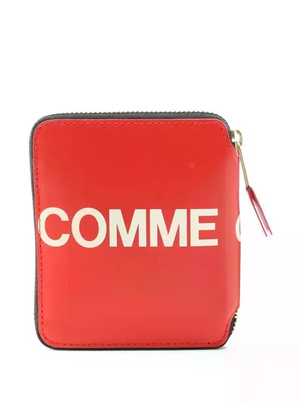 Comme Des Garçons 2020s Logo Zipper Leather Wallet - Red