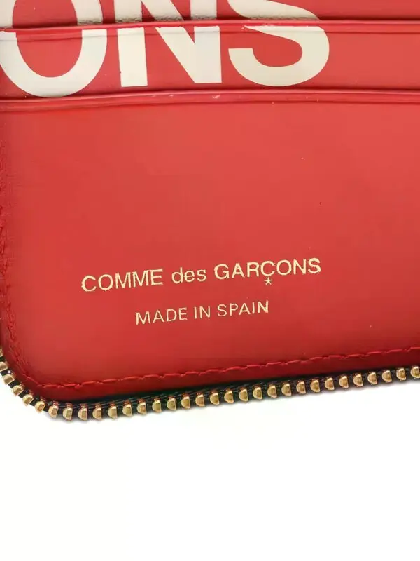 Comme Des Garçons 2020s Logo Zipper Leather Wallet - Red