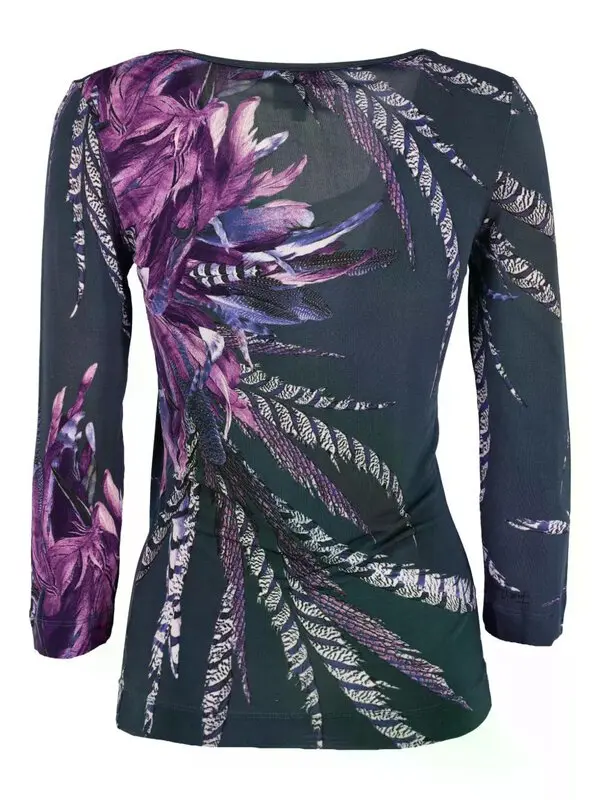 Just Cavalli Feather-print Top