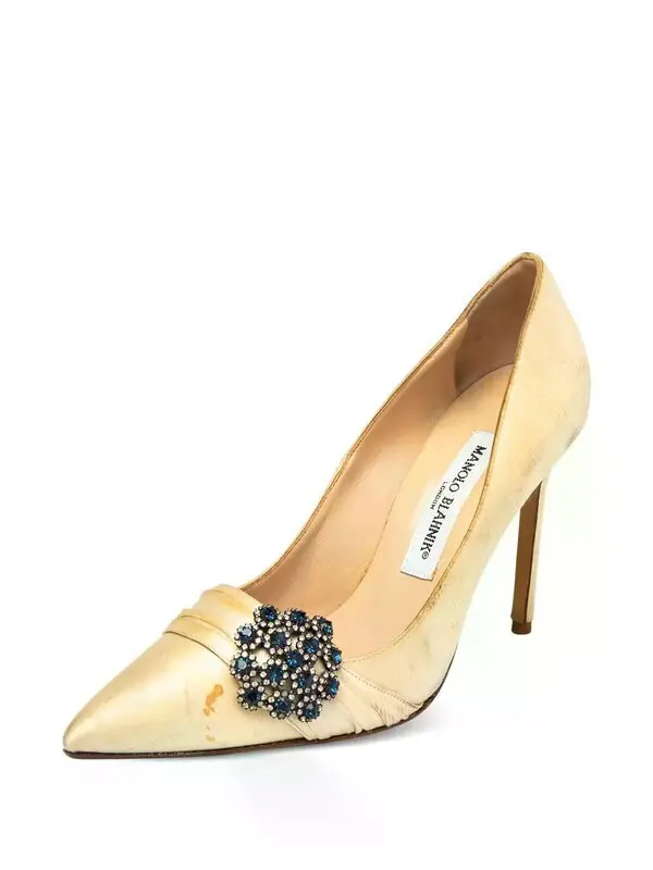 Manolo Blahnik 100mm Satin Pumps