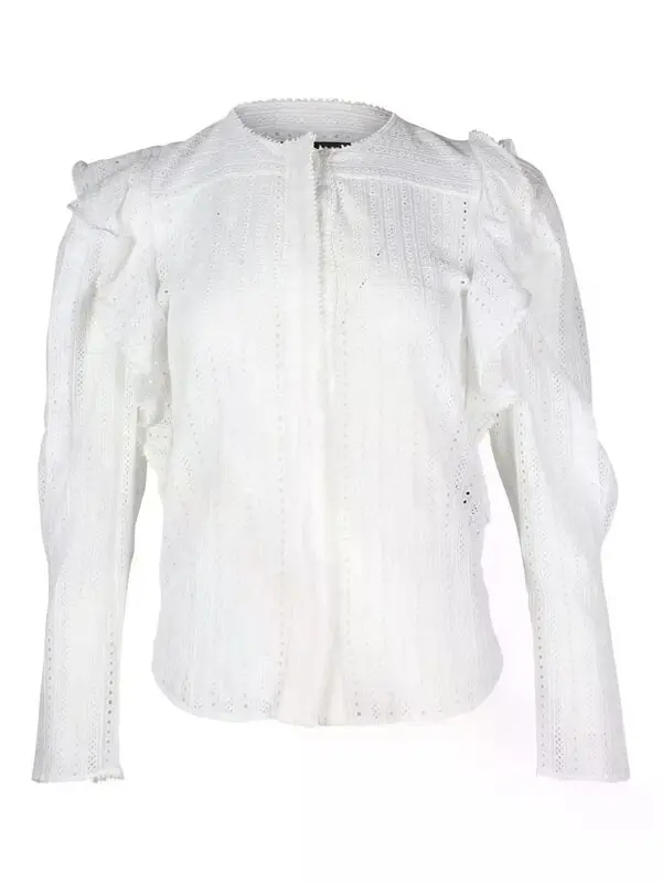 ISABEL MARANT VINTAGE Eyelet Ruffled Blouse