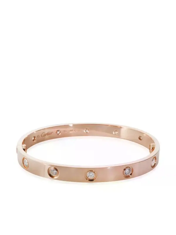 CARTIER 18kt Rose Gold Love Bracelet With Diamonds - Pink