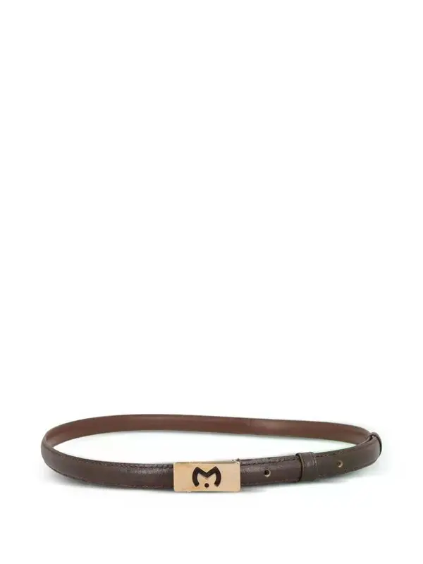 MILA SCHON Leather Belt - Brown