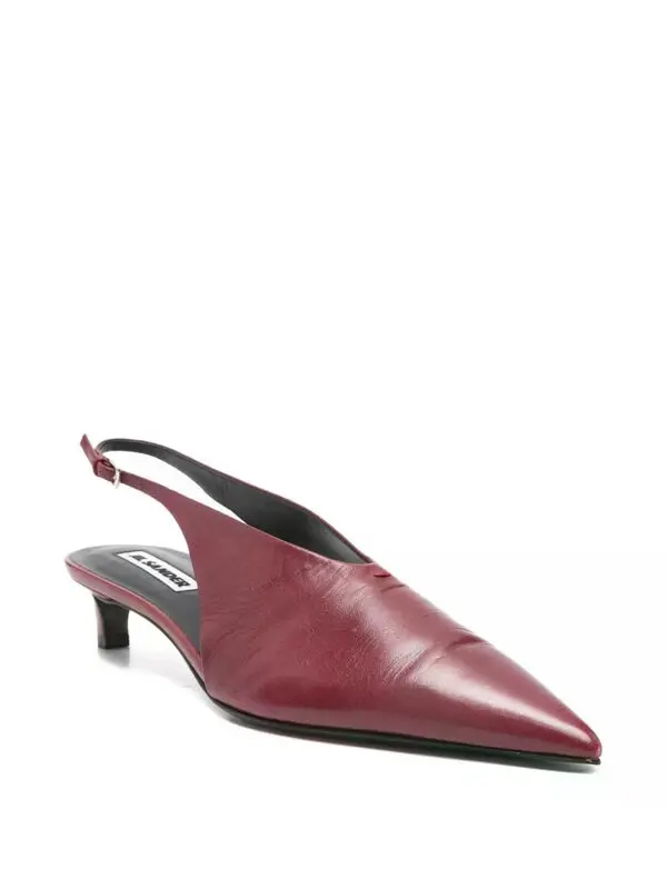 JIL SANDER 45mm Slingback Leather Pumps