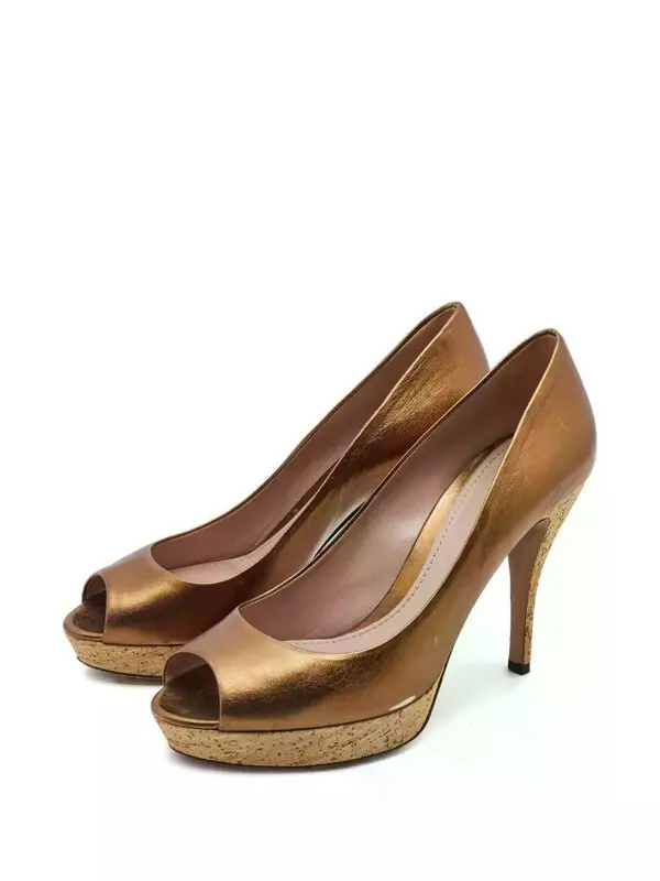 Gucci 2024 110mm Metallic Pumps