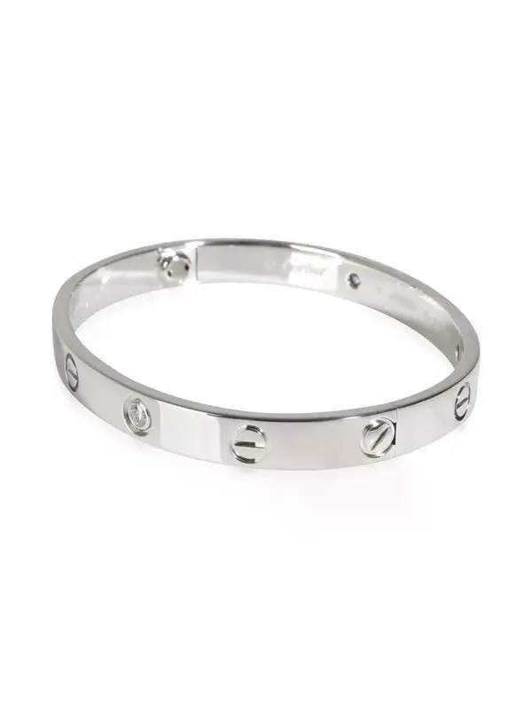 Cartier 18kt White Gold Love Diamond Bracelet - Silver