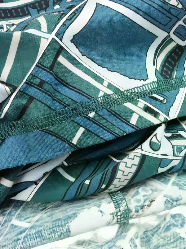 Hermès 2010s Chains Print T-shirt - Blue