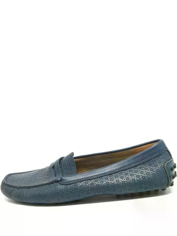 TOD'S Vintage Perforated Loafers - Blue