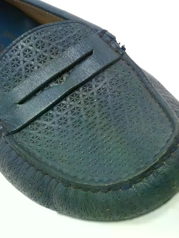 TOD'S Vintage Perforated Loafers - Blue