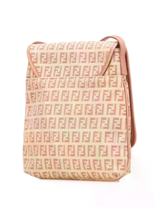 Fendi Zucchino Canvas Crossbody Bag - Brown