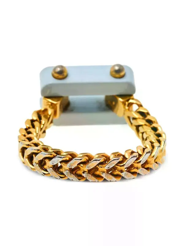 Fendi Pale Blue Resin Chain Ring