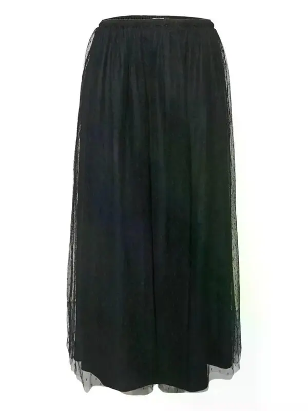 Red Valentino Tulle Polka Dot Midi Skirt