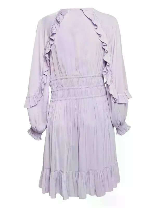 Maje Ruffled Long-sleeve Dress