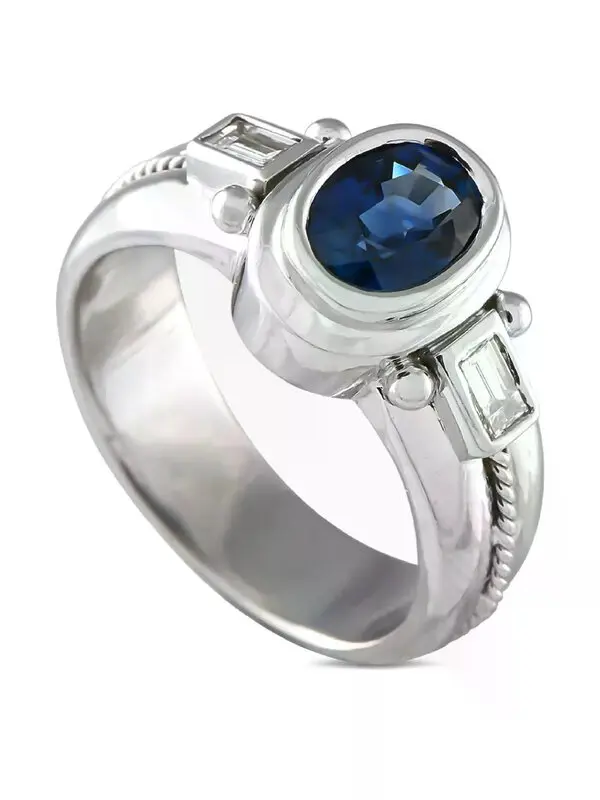 LB EXCLUSIVE 18k White Gold Sapphire And Diamond Ring