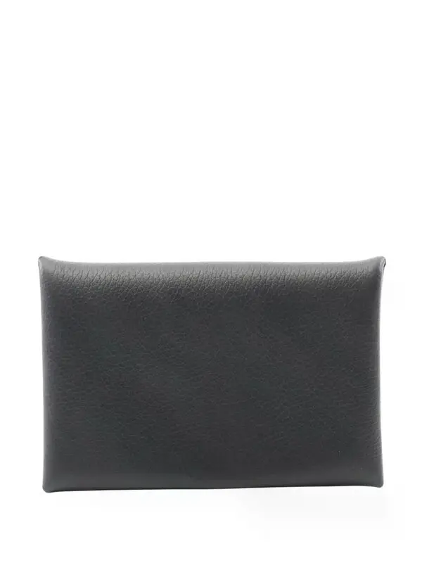 Hermès 2023 Evercolor Calvi Duo Compact Card Holder - Black