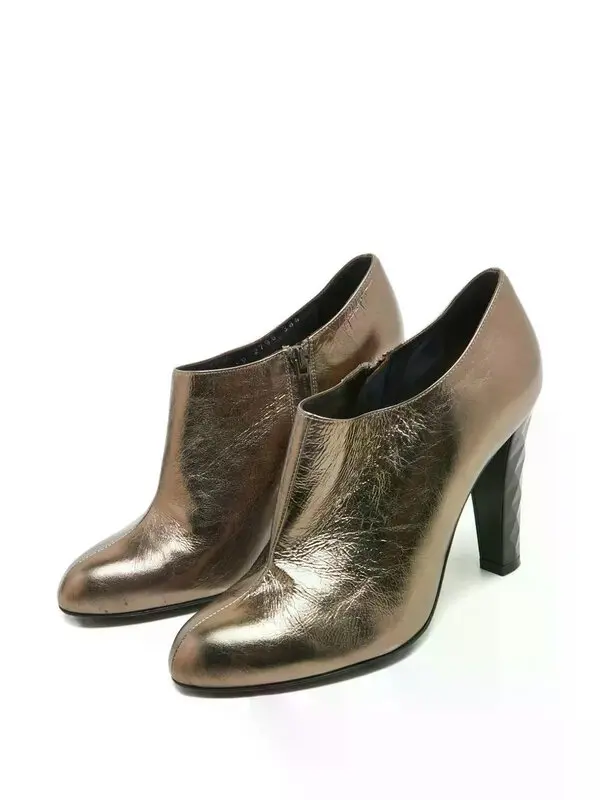 SERGIO ROSSI Metallic-effect 100mm Boots