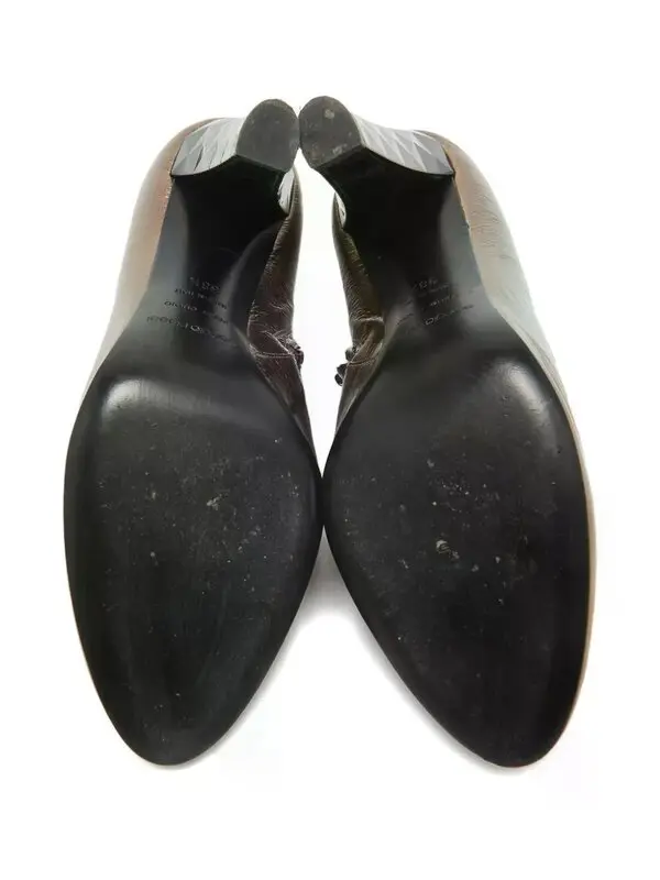 SERGIO ROSSI Metallic-effect 100mm Boots