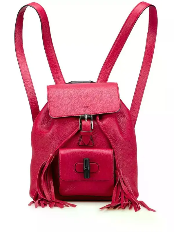 Gucci Leather Bamboo Daily Backpack - Pink
