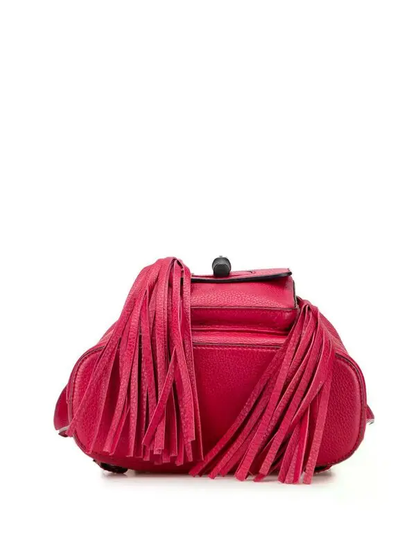 Gucci Leather Bamboo Daily Backpack - Pink