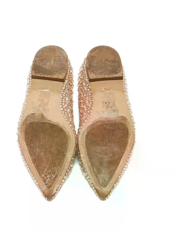 GINA Stud-embellished Pointed-toe Flats