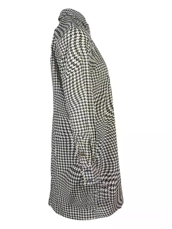 GANNI Houndstooth Pea-collar Dress