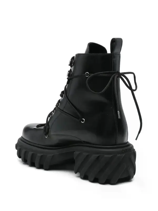 Off-White 65mm Leather Combat Boots