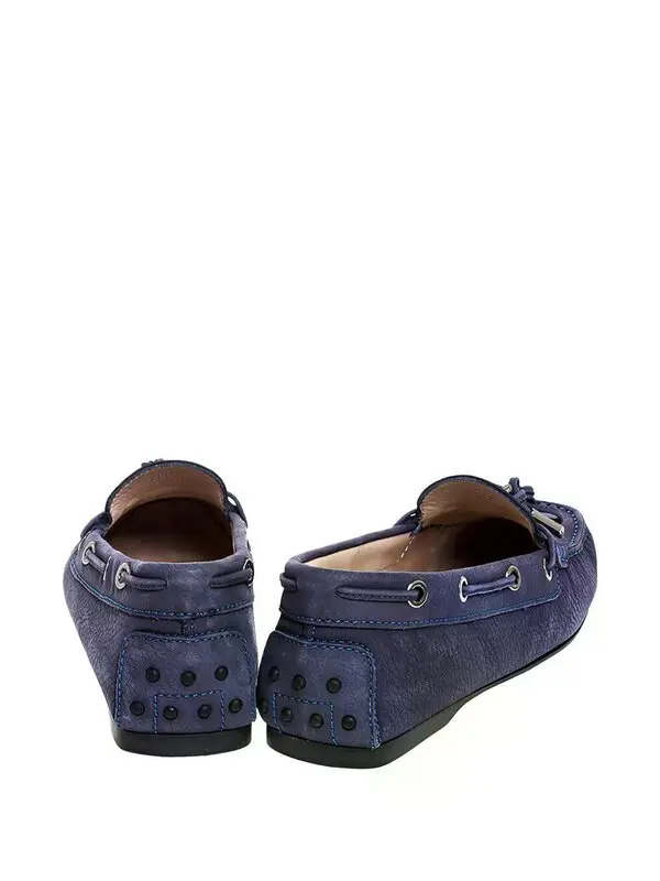 TOD'S Gommino Leather Loafers - Purple
