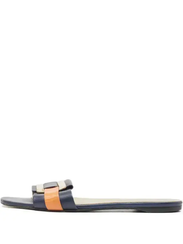 ROGER VIVIER Colourblock-strap Flat Sandals