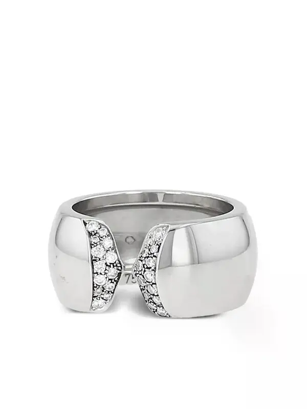 Cartier 18kt White Gold C De Diamond Ring
