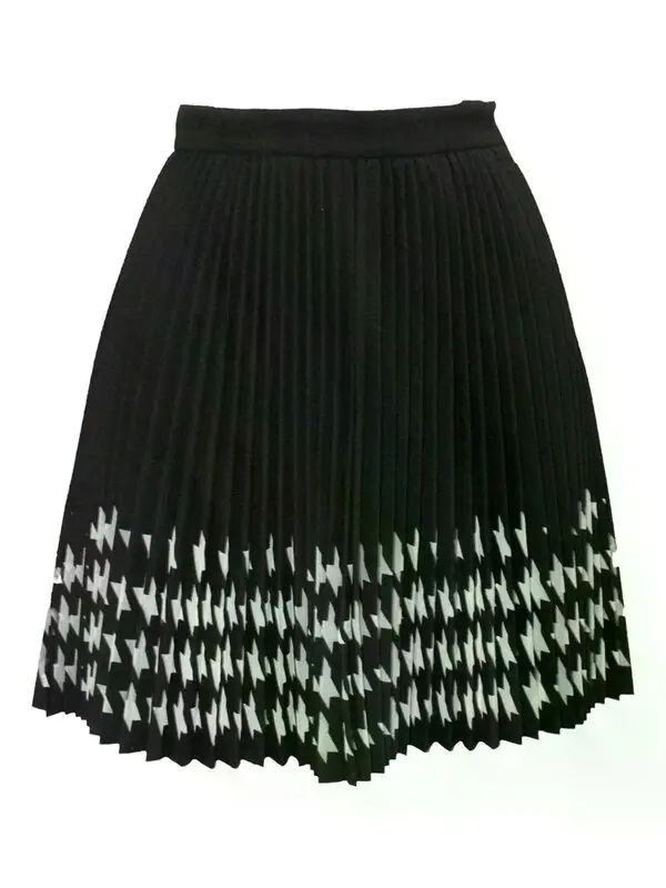 MSGM Pleated Houndstooth Skirt