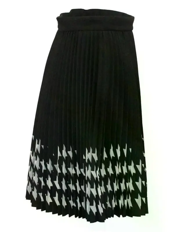 MSGM Pleated Houndstooth Skirt