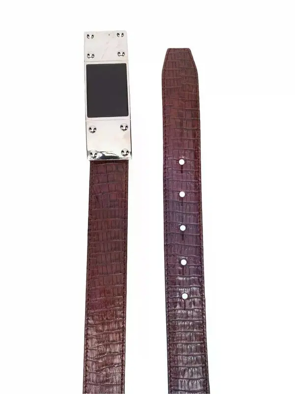 Gianfranco Ferre Elongated Flat Buckle Belt