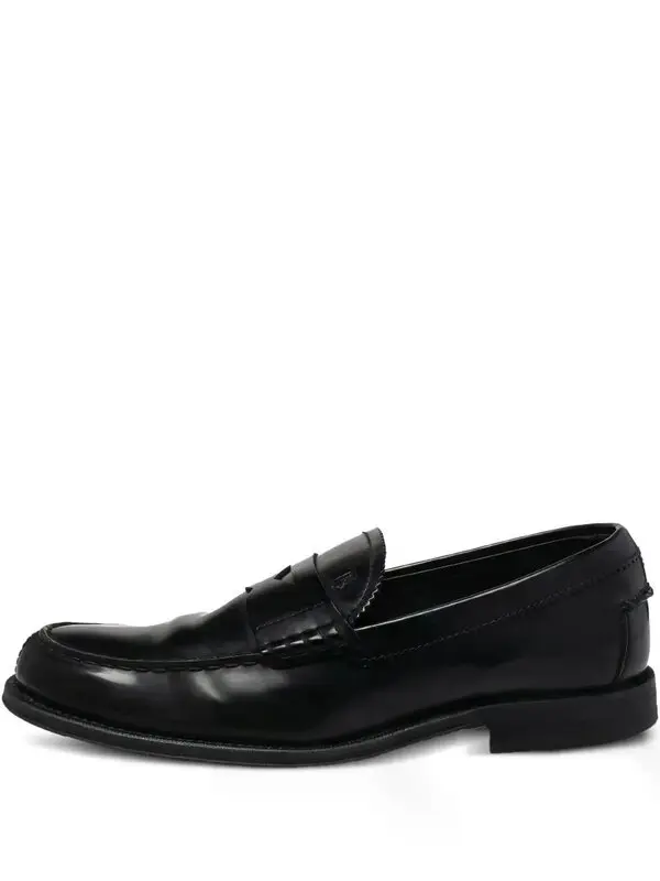 TOD'S Leather Penny-slot Loafers - Black