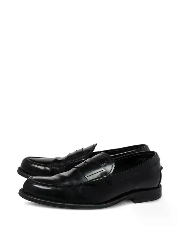 TOD'S Leather Penny-slot Loafers - Black