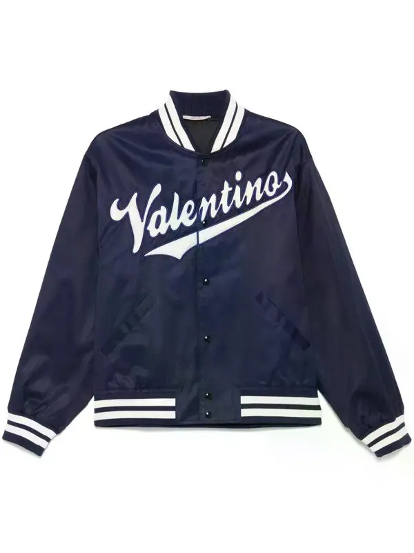 Valentino Garavani Embroidered Logo Bomber Jacket