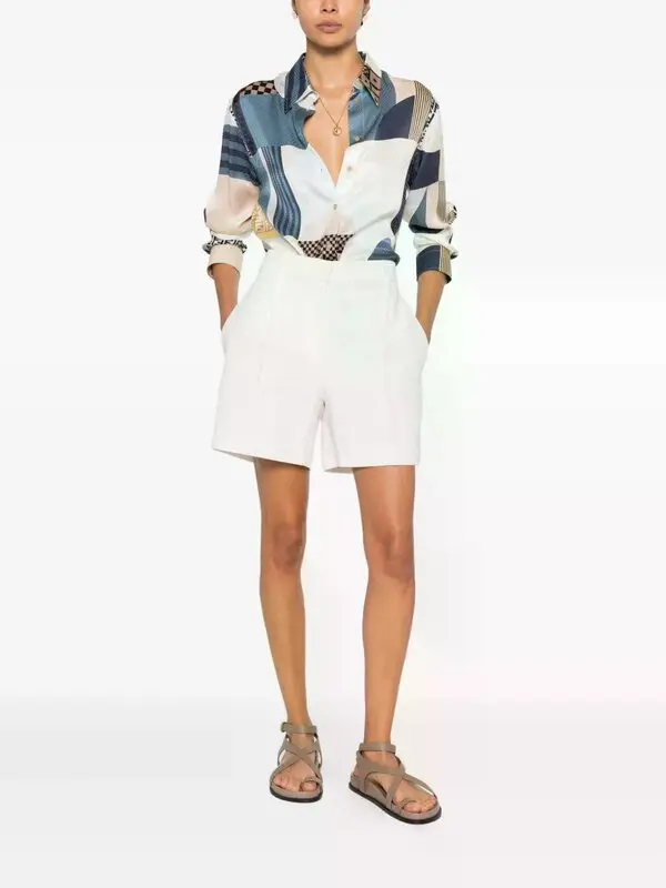 Fendi Geometric-print Silk Shirt
