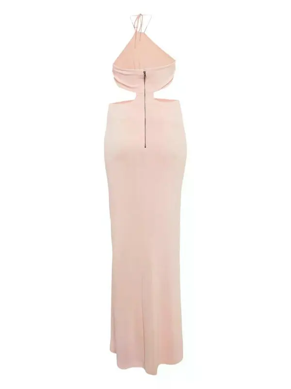 Alice + Olivia Cut-out Halter Neck Gown
