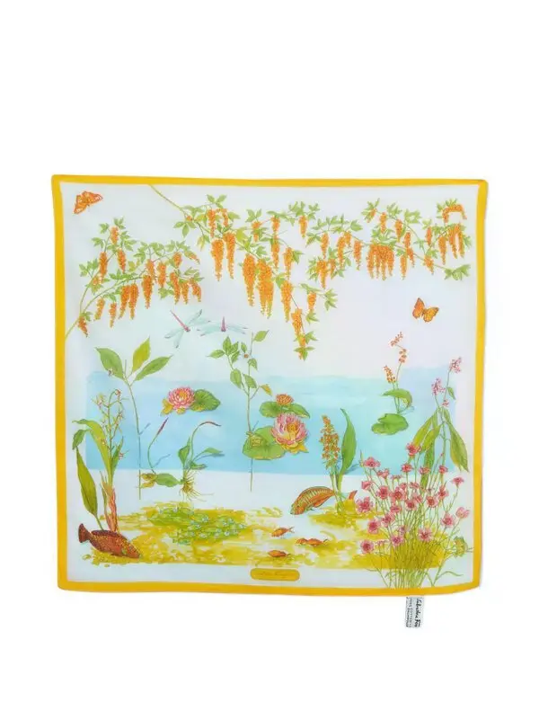 FERRAGAMO Printed Handkerchief - Neutrals