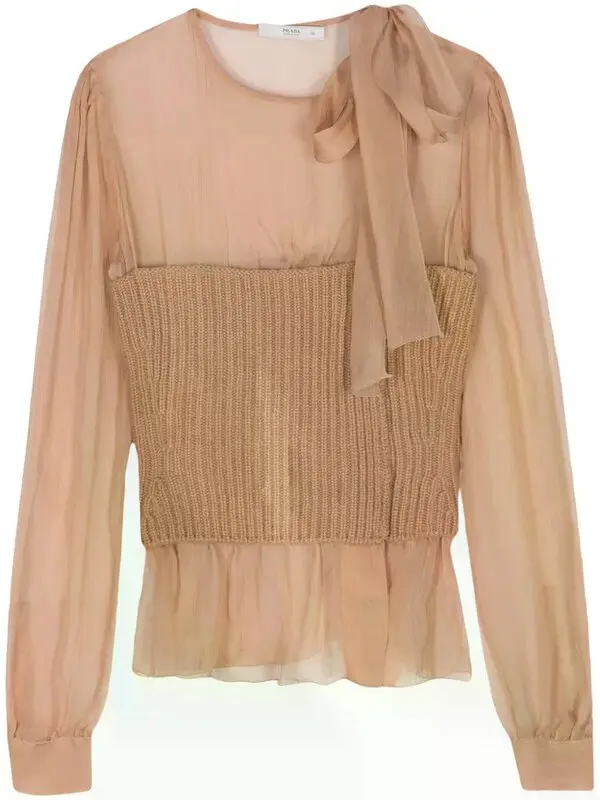 Prada 2010s Panelled Blouse