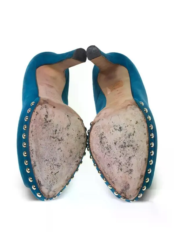Alexander McQueen 140mm Skull-embellished Peep-toe Sandals - Blue