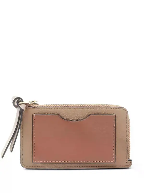 Loewe 2010s Anagram-leather Card Holder - Neutrals