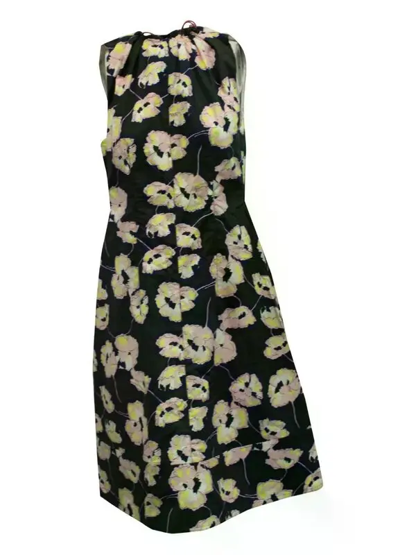 Marni Floral Print Sleeveless Midi Dress