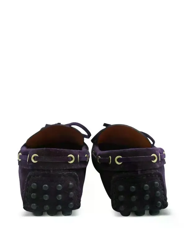 TOD'S Gommino Pebbled-sole Boat Shoes - Purple