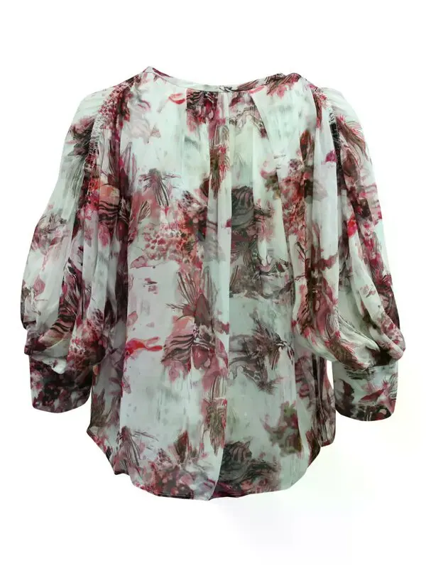 IRO PARIS Floral-print Puff-sleeve Shirt